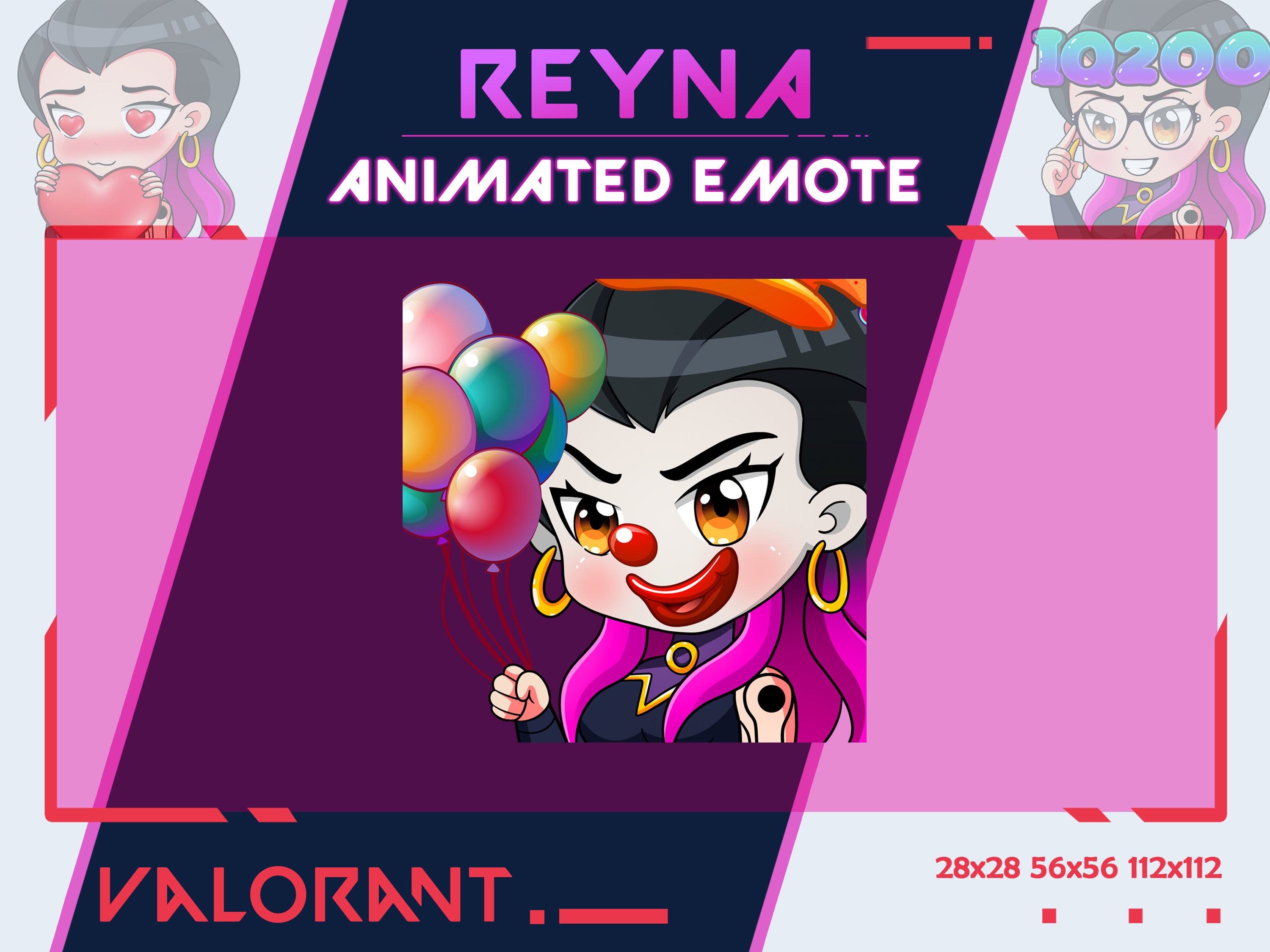 Joker Reyna Valorant Animated Emote, Twitch Animated Emote, Youtube ...