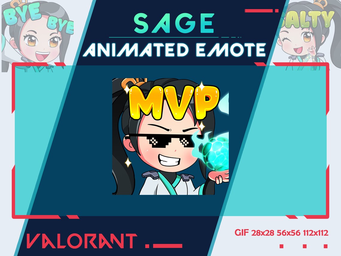 Salbei MVP Valorant Animiertes Emote: Twitch/Discord Streamer Emote ...