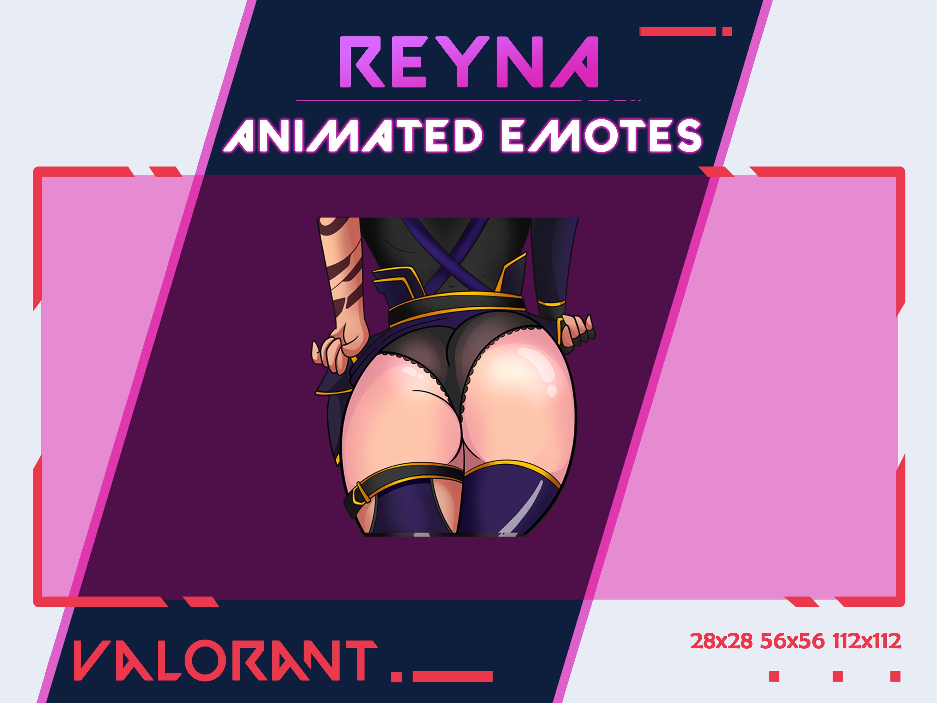 Reyna Valorant Twerking Butt Animated Emote, Rayna Twerking Twitch Emote Emote, Youtube Discord ...