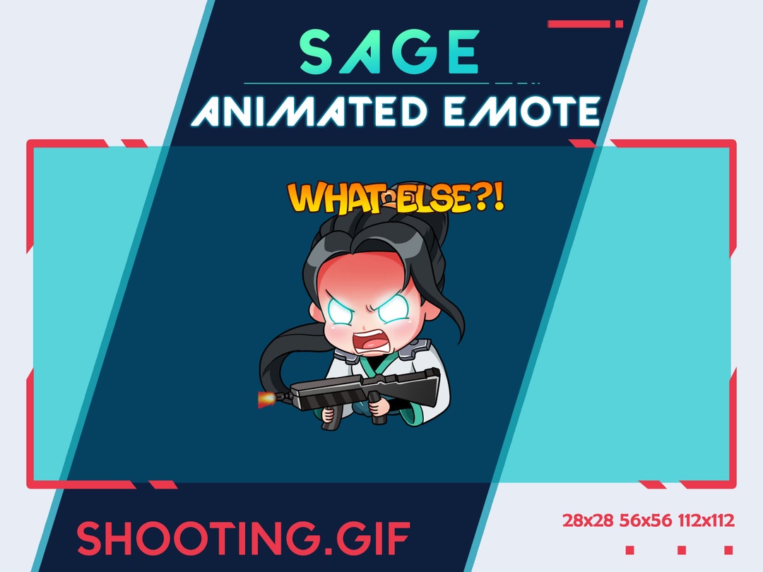 Sage Shooting Animated Emote, Twitch/discord Streamer Emote Pack ...