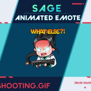 Sage Shooting Valorant Animated Emotes, Twitch Emote Pack, Streamer ...