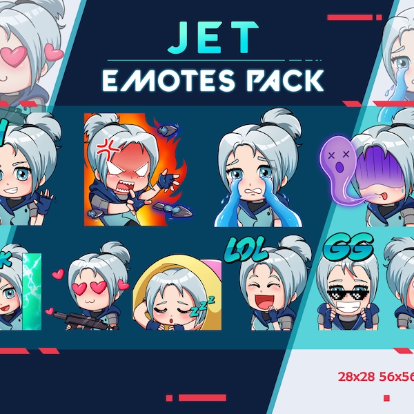 Valorant Emotes Twitch Emote Jett - Etsy