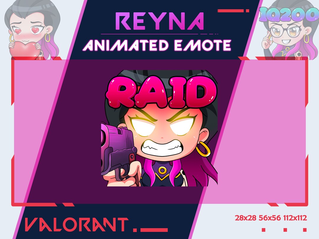 Raid Reyna Valorant Animated Emote, Twitch Animated Emote, Youtube ...