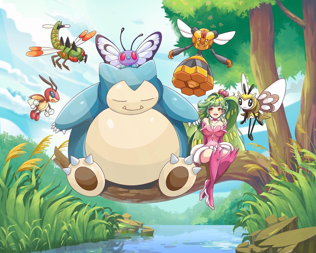 Custom Pokemon Trainer Art, Personalized Team Commission (digital Art ...