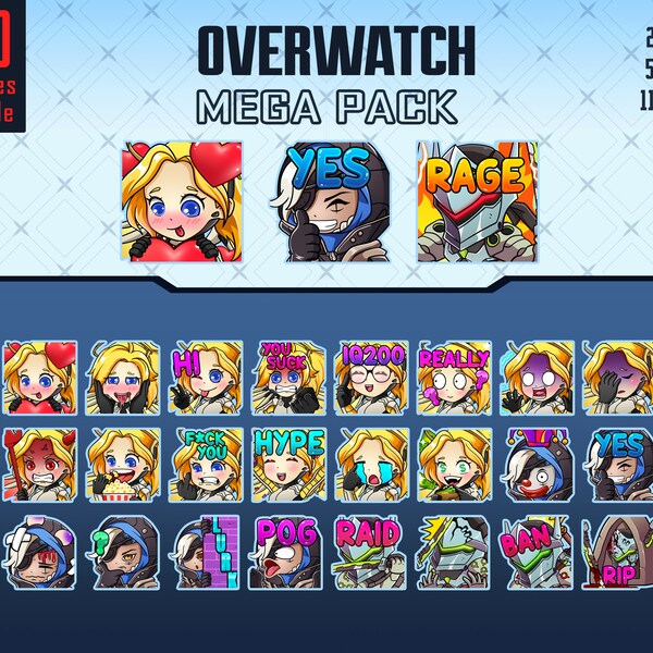Overwatch Emotes Mercy Twitch Emote - Etsy