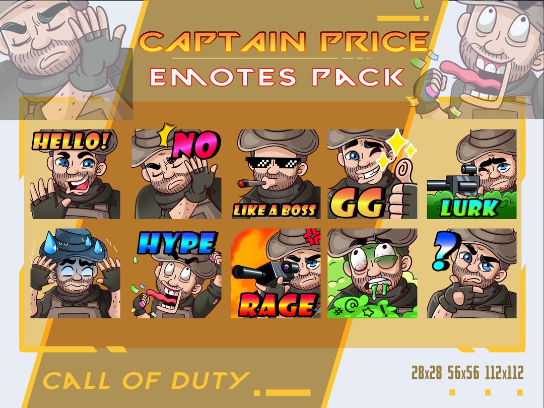 Captain Price Call of Duty Twitch Emotes Captain Price COD - Etsy