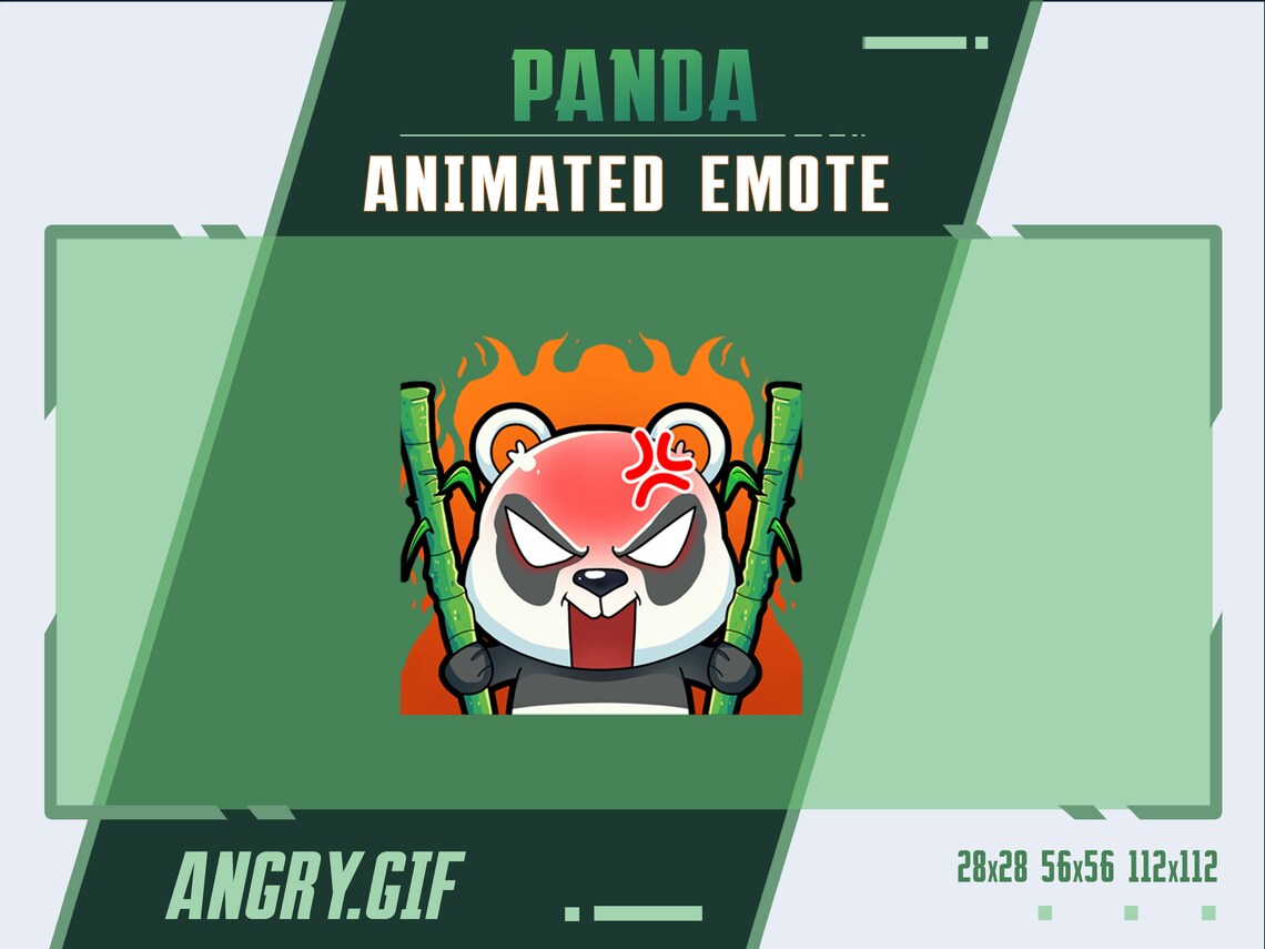 Panda Animated Emotes, Twitch Emote Pack, Streamer Emotes, Youtube ...