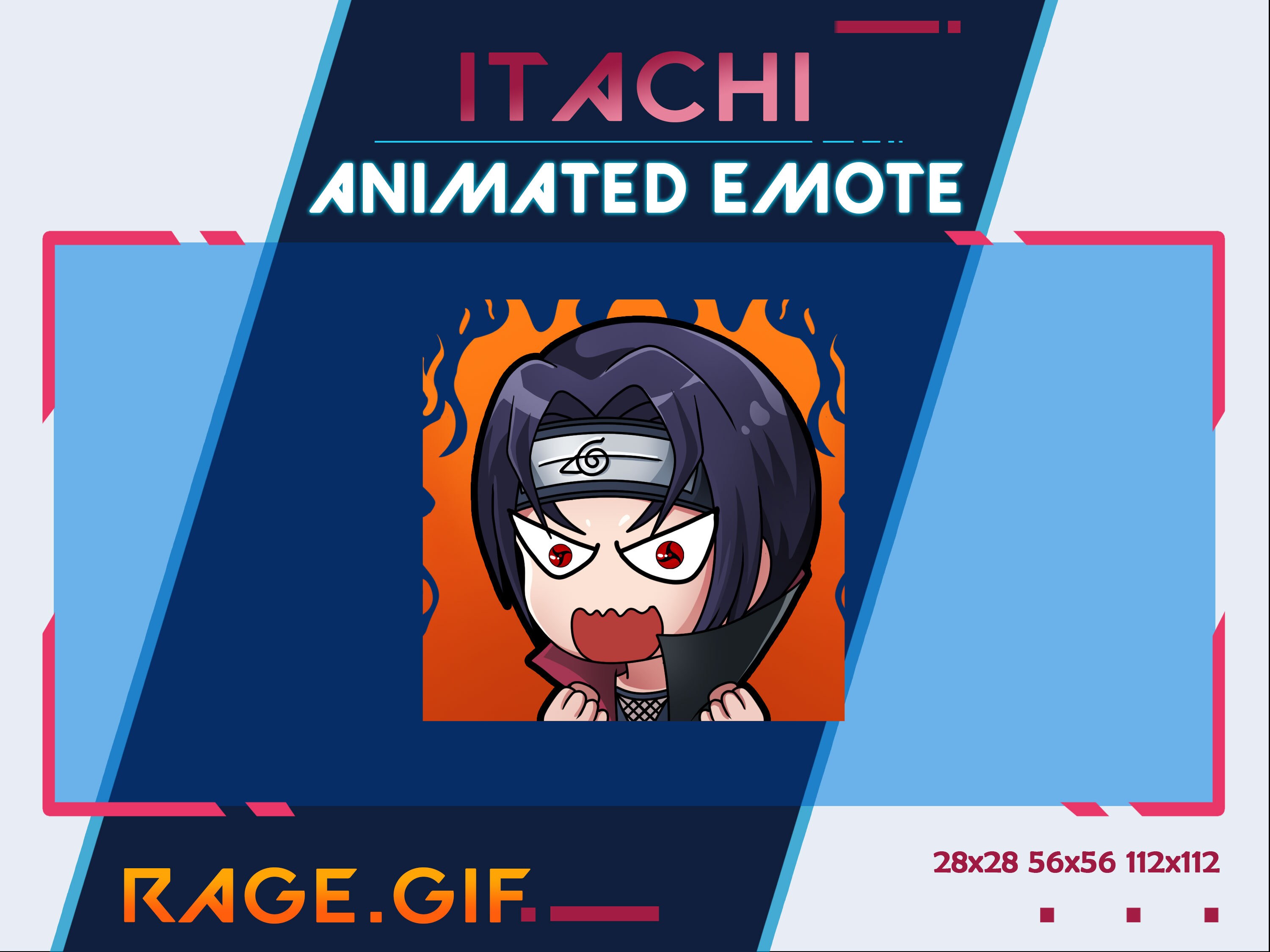 Rage Ninja Shinobi Animated Emotes, Twitch Emote Pack, Streamer Emotes ...