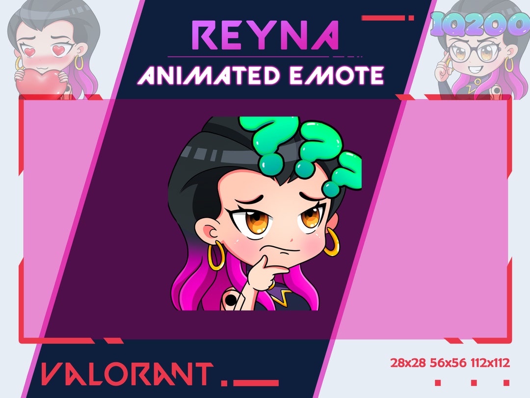 Question Reyna Valorant Animated Emote, Twitch Animated Emote, Youtube ...