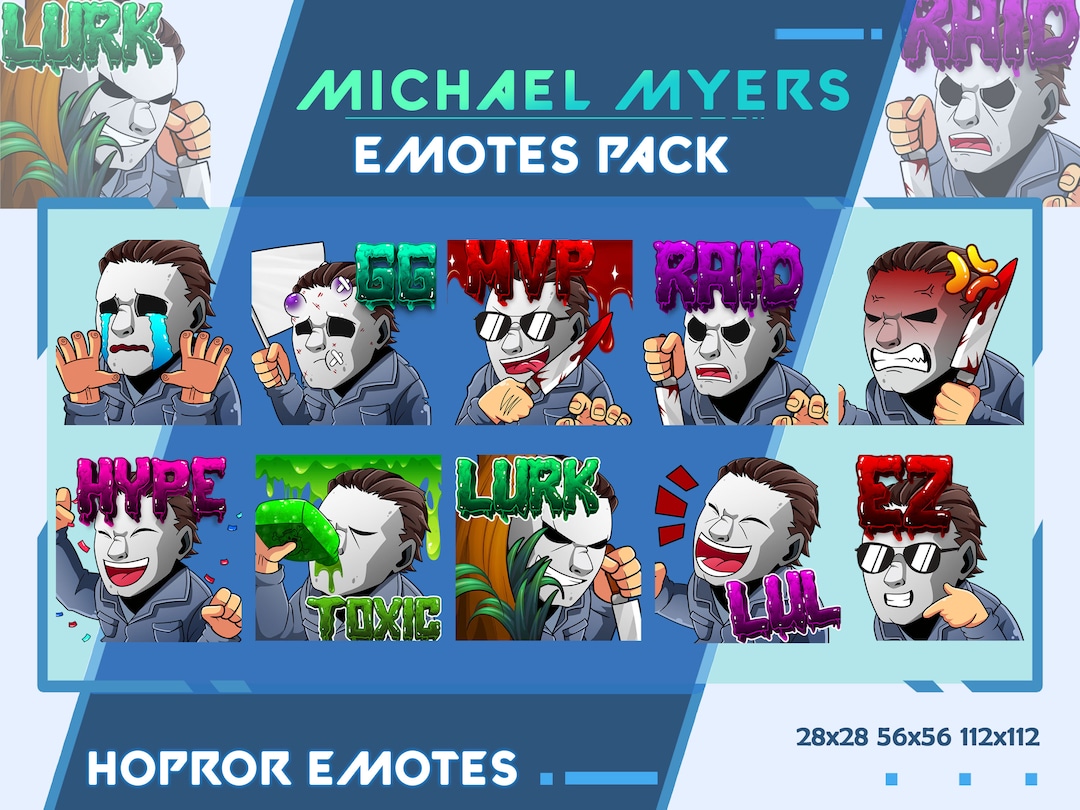 Michael Myers Emotes Pack, Dead by Daylight Twitch Emotes, Streamer ...