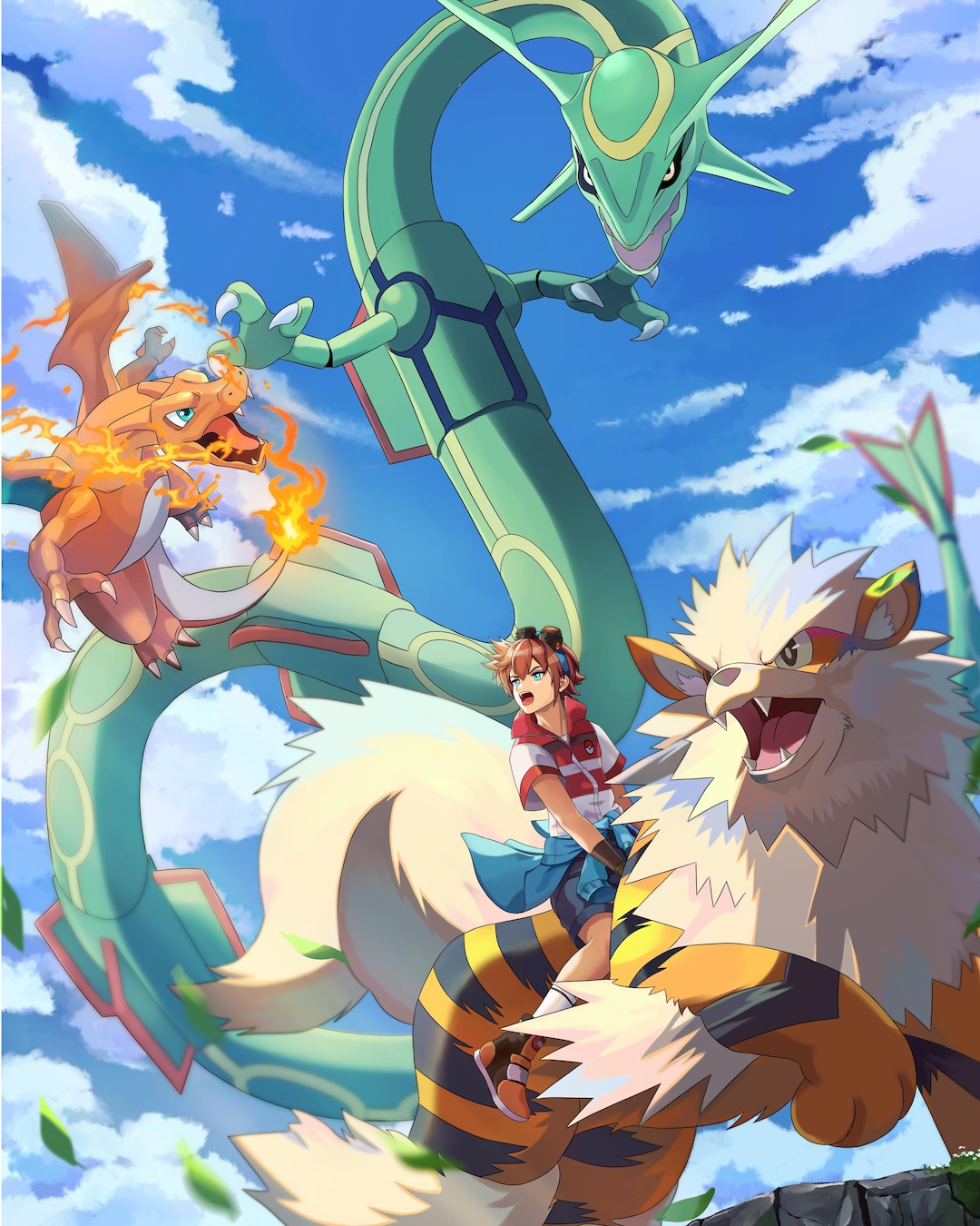 Custom Pokemon Trainer Art Commission, Personalized Illustration - Etsy