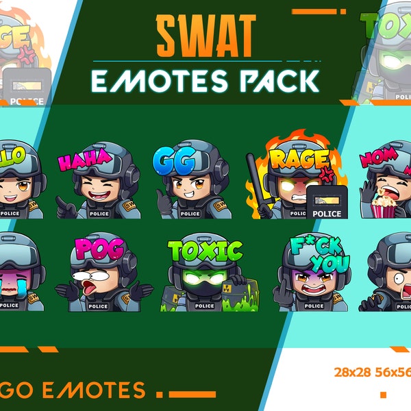 Swat Twitch Emotes - Etsy