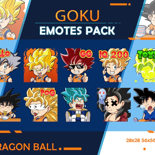 Dragon Ball Twitch Emotes - Etsy