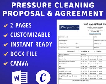 Pressure Cleaning ︱power Washing Contract ︱proposal ︱estimate ...