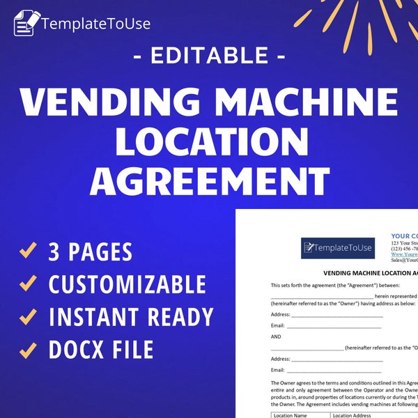 Vending Machine Contract - Etsy