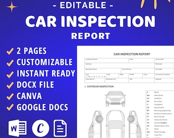 Truck Inspection Report With Truck Plan Drawing, Vehicle Inspection ...