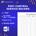 Pest Control Service Bundle, Agreement, Invoice, Record, Report ...