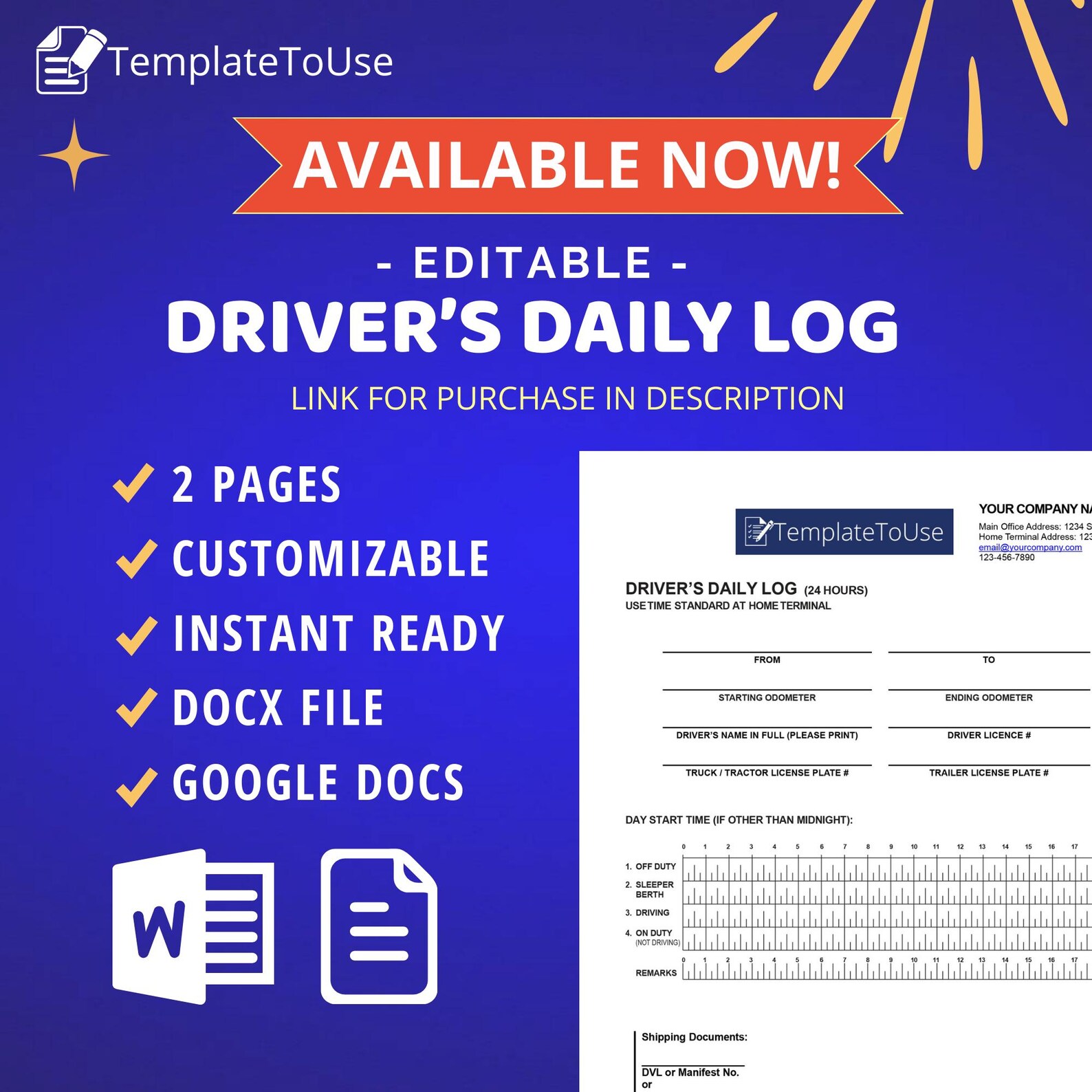 Truck Owner Operator Lease Agreement, Business Contract, Docx, Canva ...