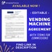 Vending Machine Location Agreement Contract, Editable Template - Etsy