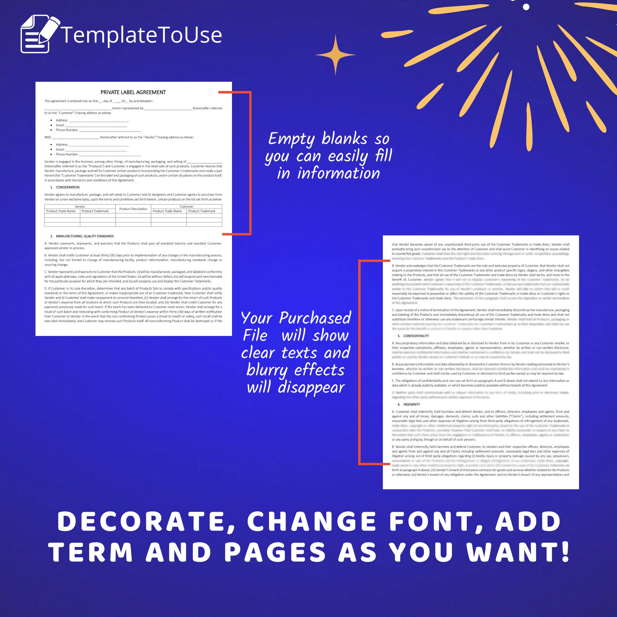 Private Label Agreement Contract, White Label Service, Private ...