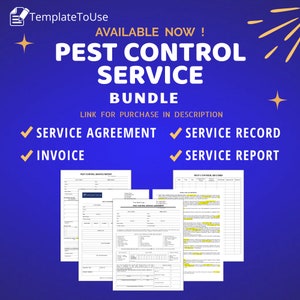 Pest Control Service Agreement for Your Pest Control Business, Editable ...