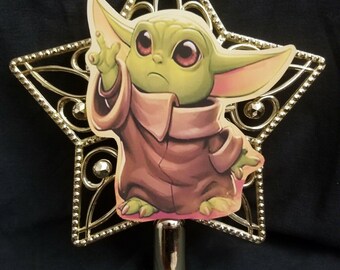 Grogu Christmas Tree Topper - Etsy