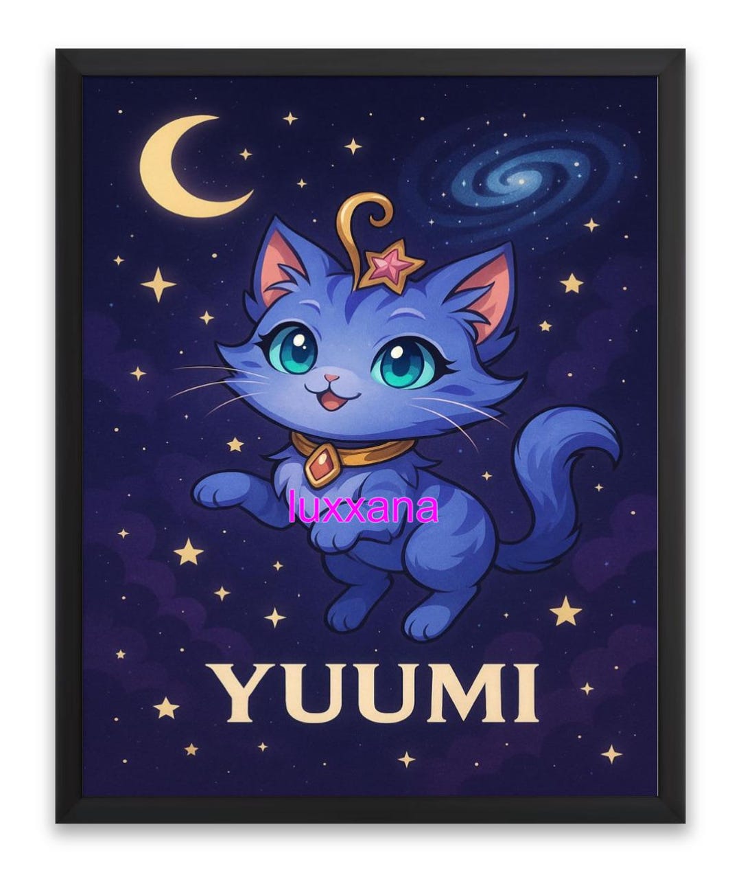 Yuumi Cat Art Print: Anime Style Space Portrait (digital Download) - Etsy
