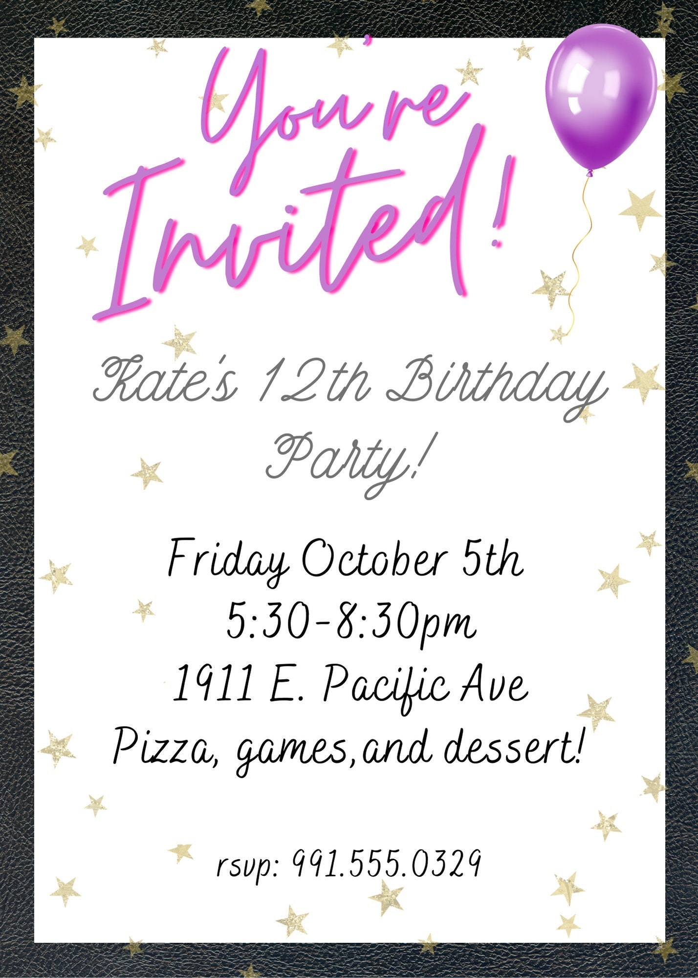 Tween Birthday Invite - Etsy
