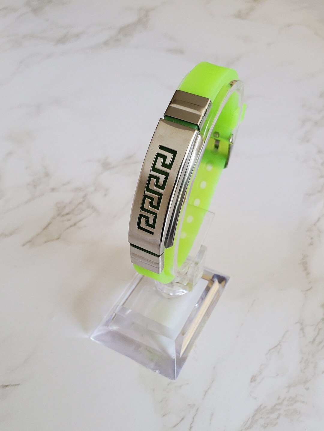 Pain Relief Bracelet, EMF Protection, Light Green Neoprene Band With ...