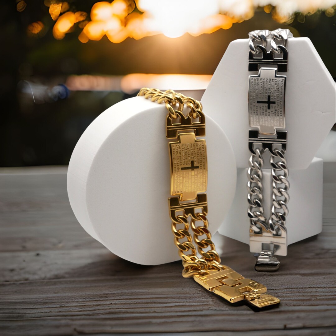 Pain Relief Bracelet, EMF/5G Protection, Gold or Silver Stainless Steel ...