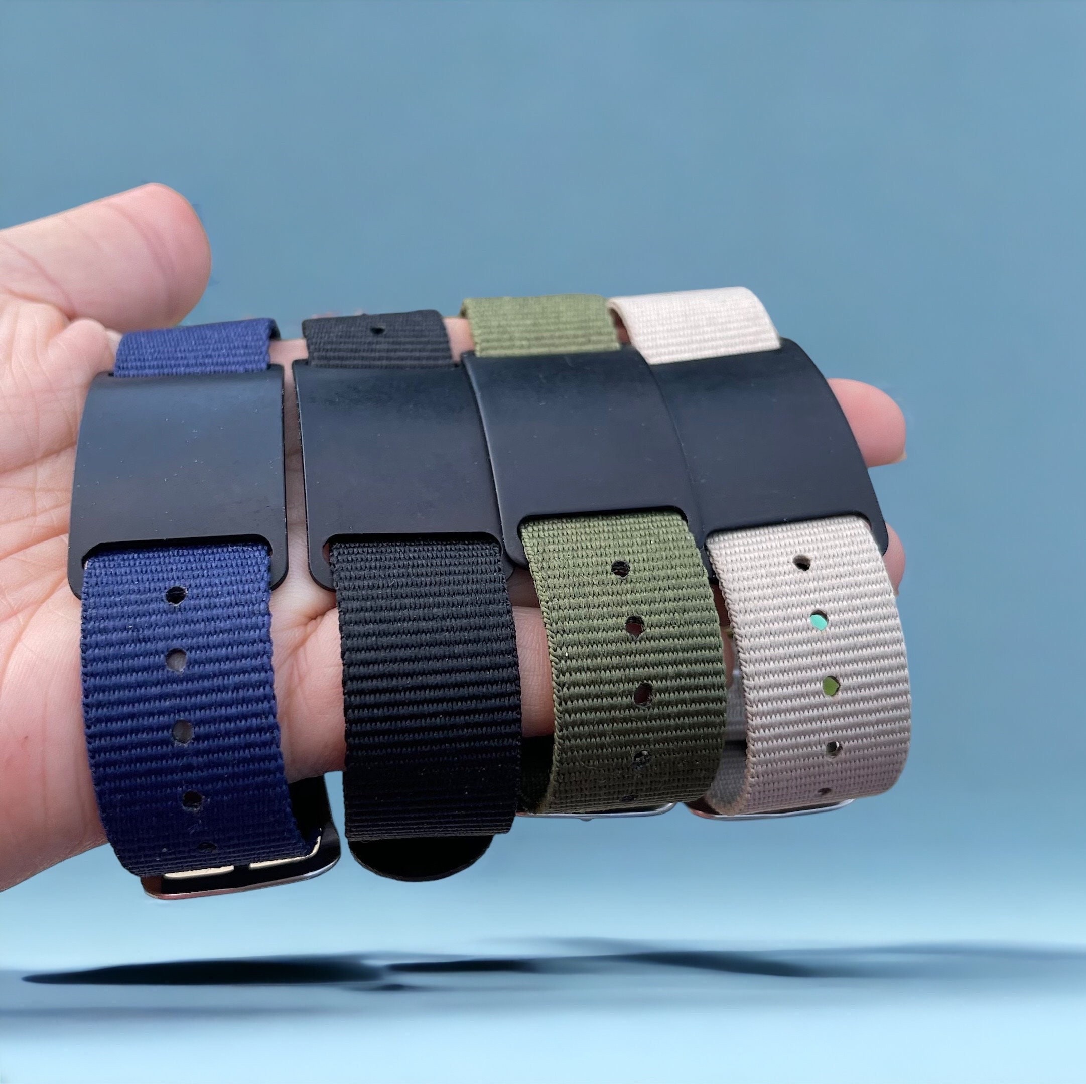 Nylon Strap Band Solid Color With Frequency Disc and Black Slider, Pain ...