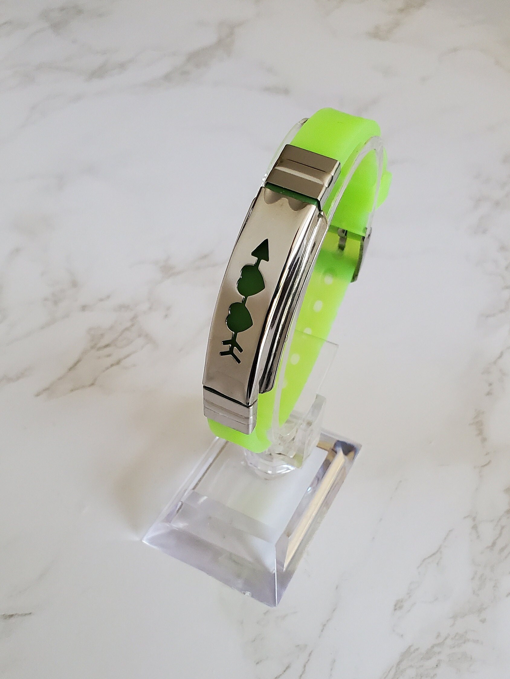 Pain Relief Bracelet, EMF Protection, Light Green Neoprene Band With ...