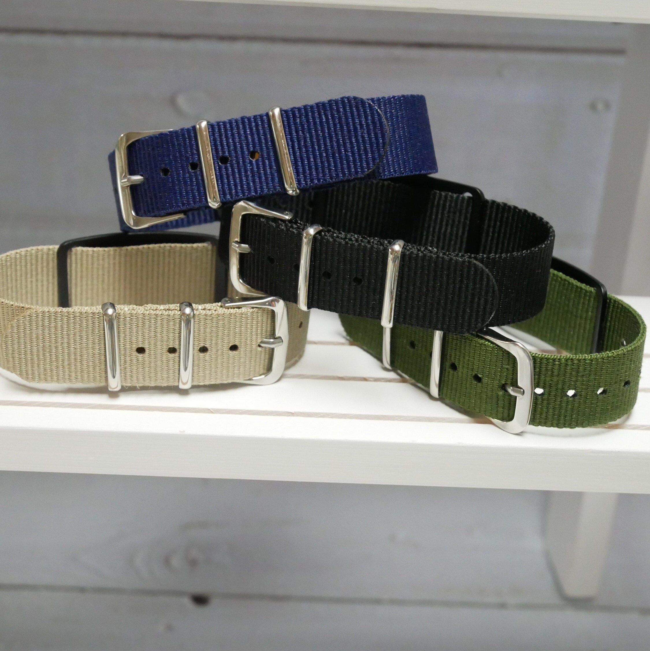 Nylon Strap Band Solid Color With Frequency Disc and Black - Etsy