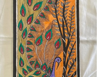 Peacock Madhubani - Etsy