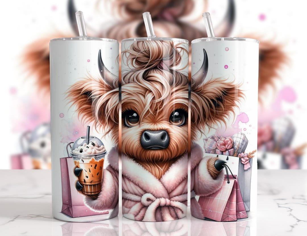 Highland Cow, Sassy Cow Design, 20oz Tumbler, 600ml, Stainless Steel ...