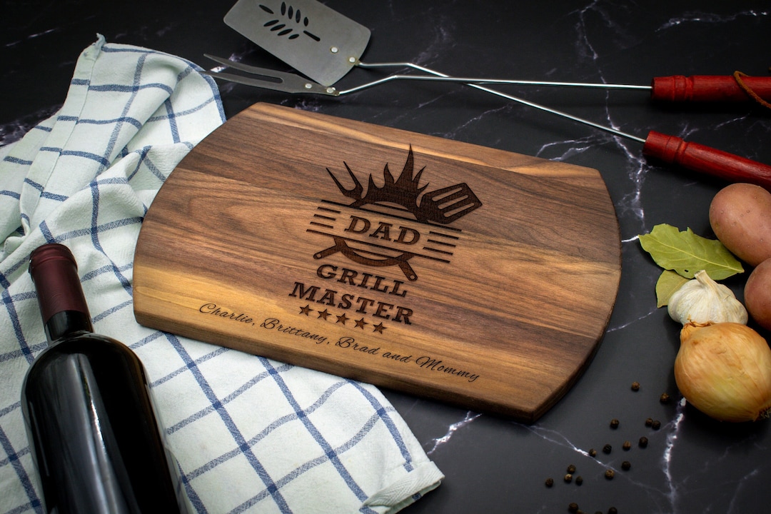 Grill BBQ Personalized Cutting Board Engraved W/ Grill BBQ - Etsy