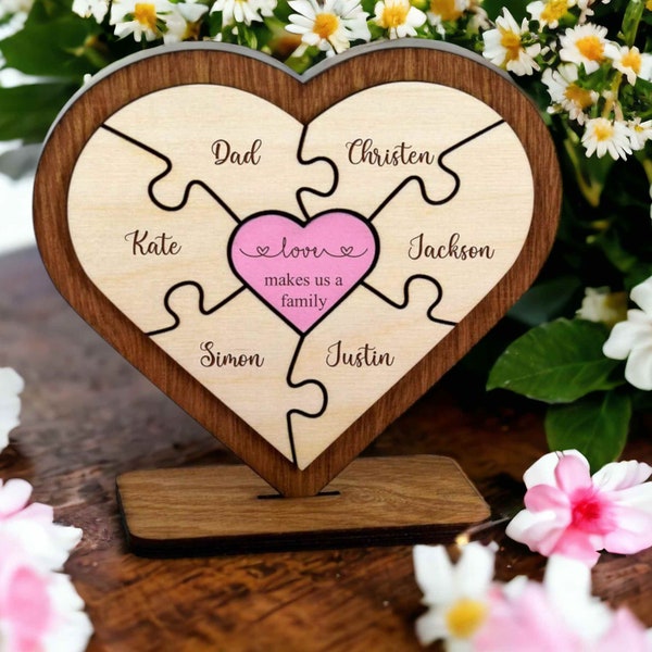 Custom Puzzle Heart Shape - Etsy