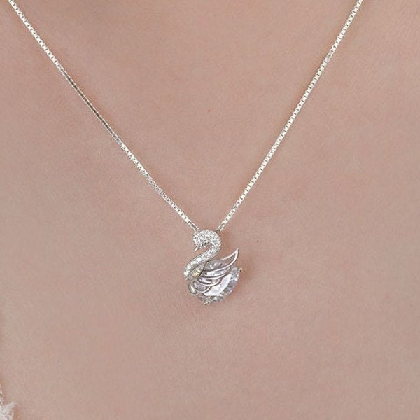 Swan Necklace - Etsy