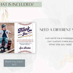 Rookie of the Year First Birthday Thank You Card, Baseball Thank You ...