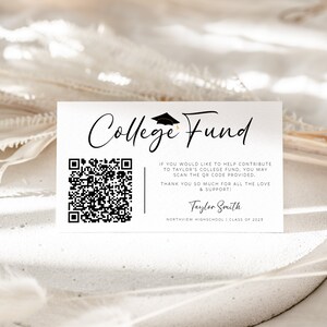 Graduation College Fund Cards, College Fund Insert Card Template ...