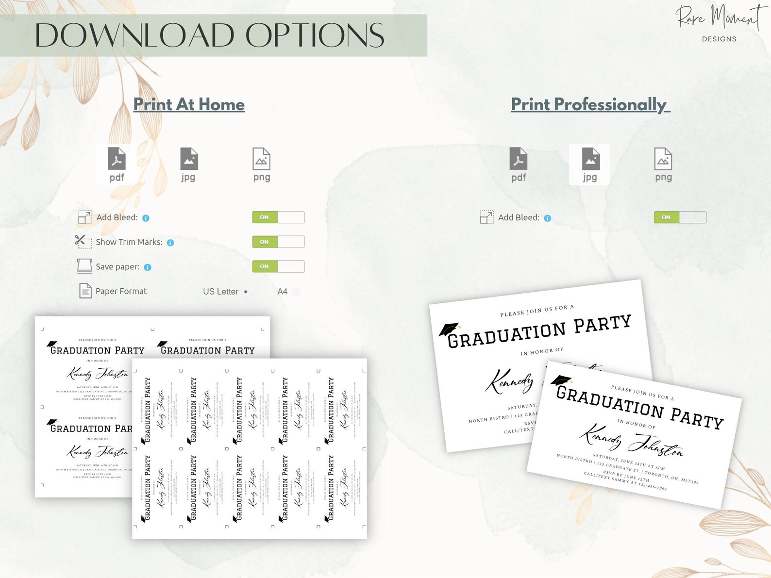 EDITABLE Graduation Insert, Graduation Party Inserts, Graduation 2025 ...