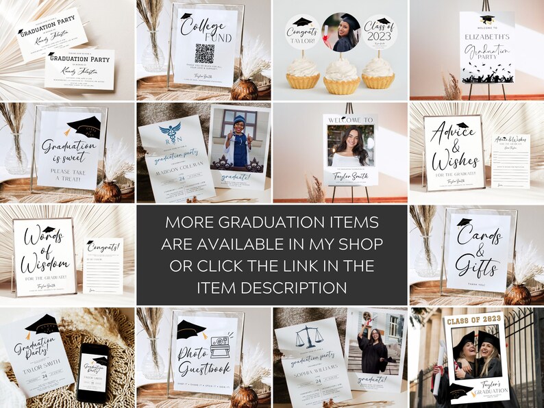 EDITABLE Graduation Insert, Graduation Party Inserts, Graduation 2025 ...