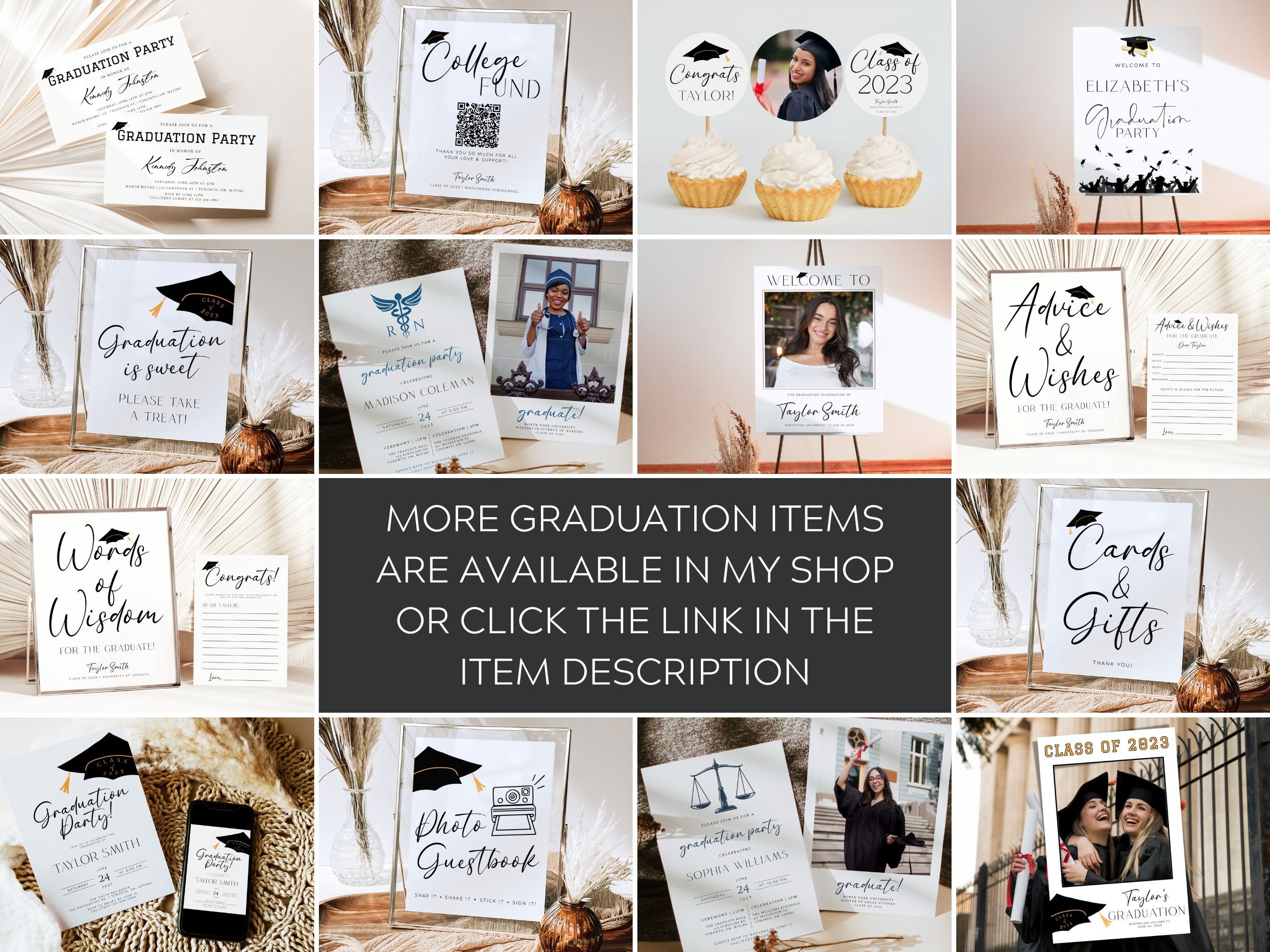 EDITABLE Graduation Insert, Graduation Party Inserts, Graduation 2025 ...