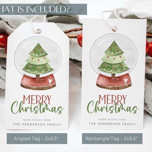 EDITABLE Christmas Gift Tags, Holiday Gift Tag, Christmas Tree Gift Tag ...