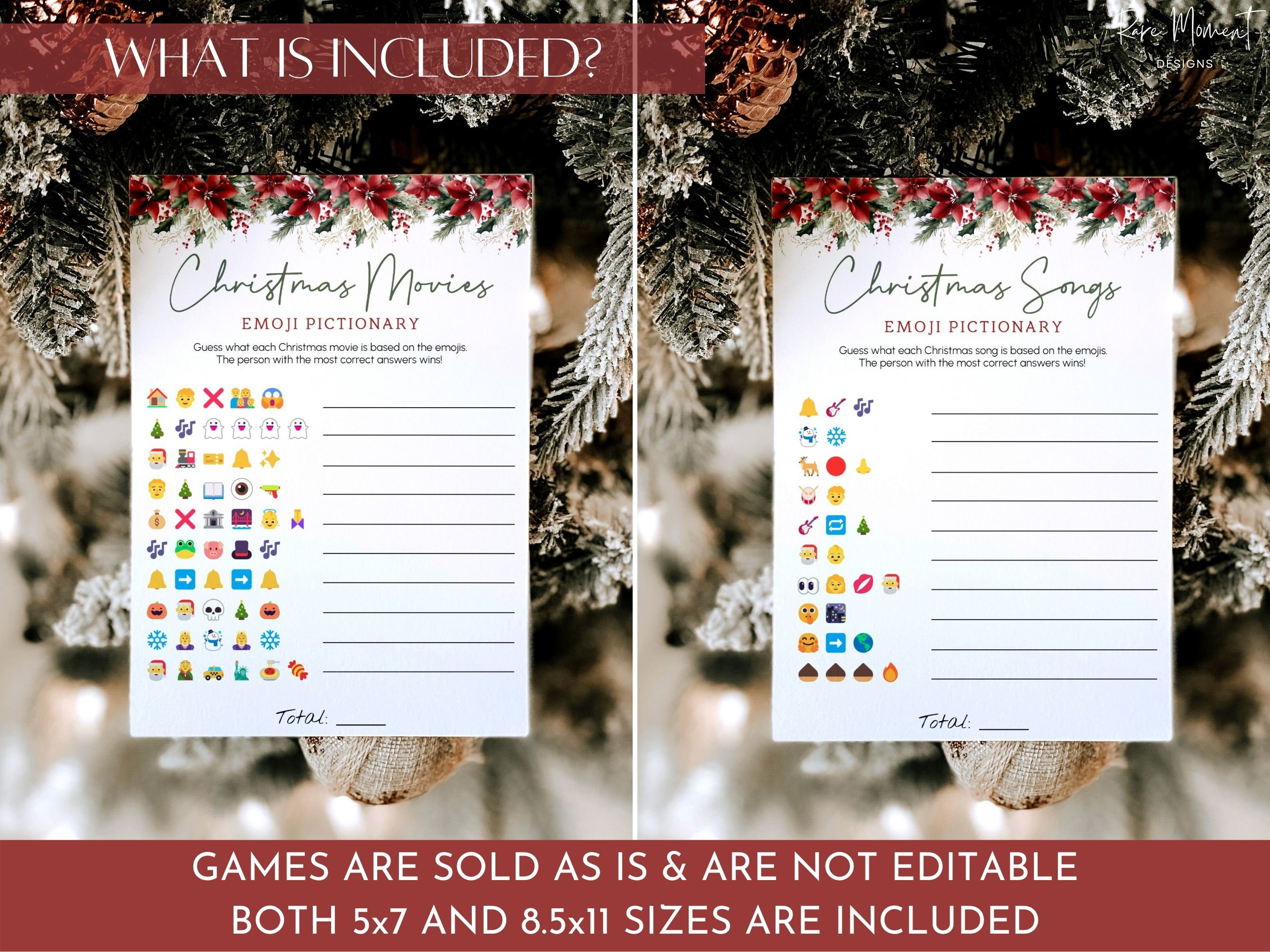 Christmas Emoji Pictionary Game Printable Christmas Games - Etsy