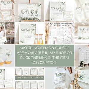 Greenery Baby Shower Books for Baby Card, Printable Books for Baby ...