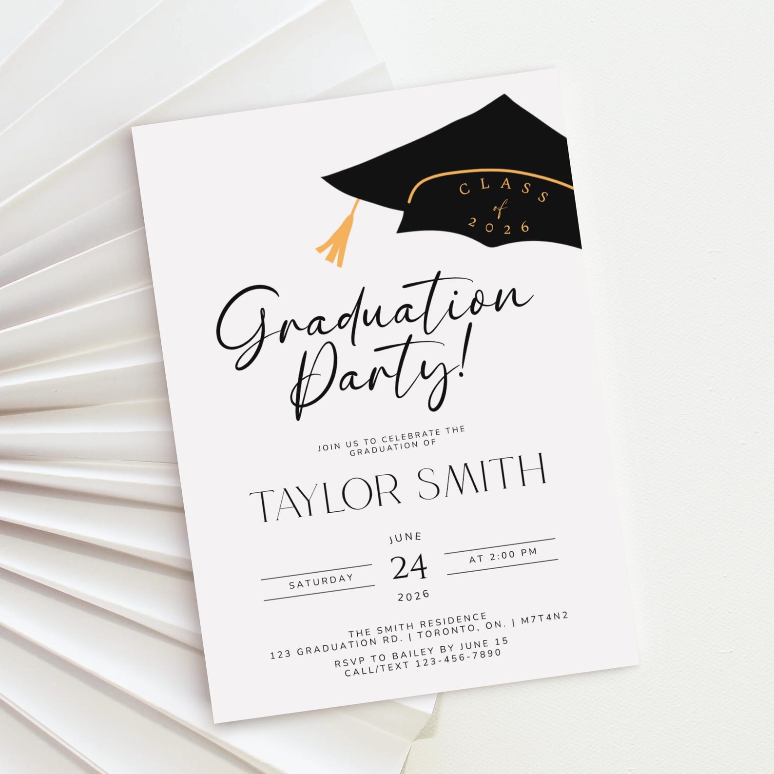 Graduation Party Invitation Template, Graduation Invitation 2026 ...