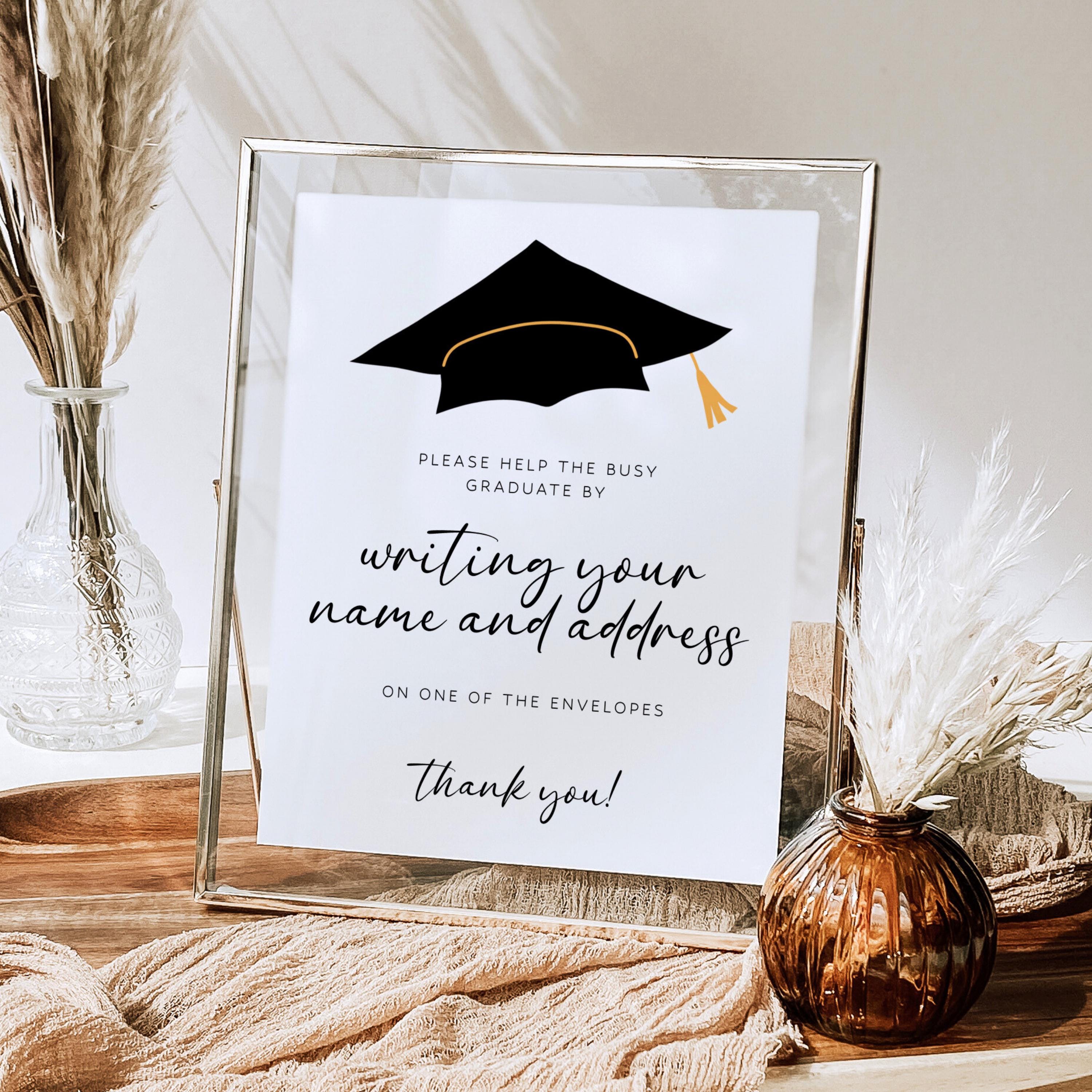 Help the Busy Graduate Sign, Graduation 2026 Table Signage, Printable ...