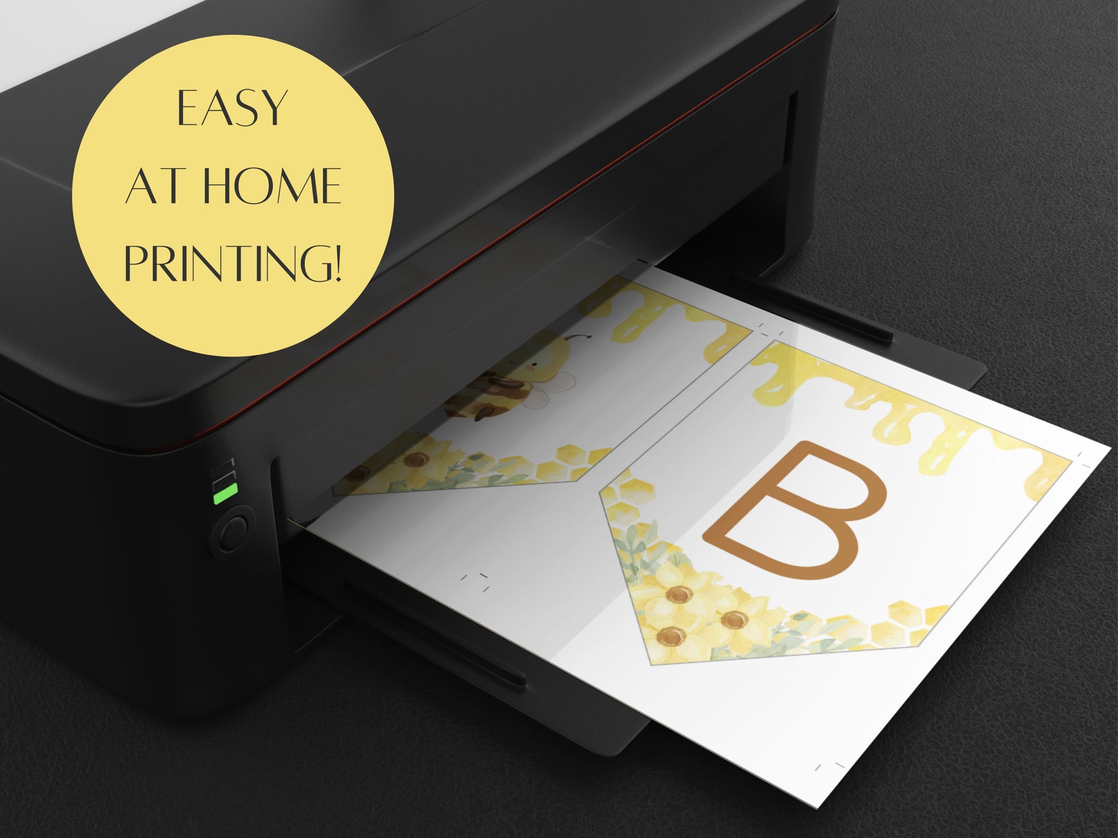 Bee Happy Birthday Banner Digital Download Sunflowers Honey - Etsy