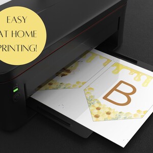 Bee Happy Birthday Banner Digital Download, Sunflowers Honey Bee ...